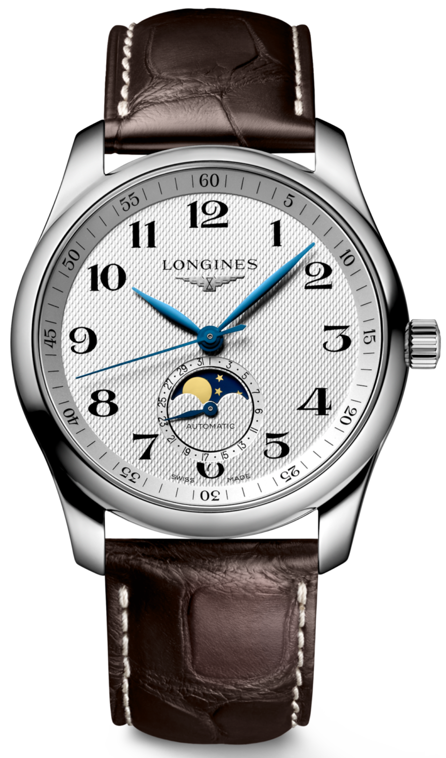 Longines Master Collection Automatic 40mm Moon Phase Silver L2.909.4.78 ...
