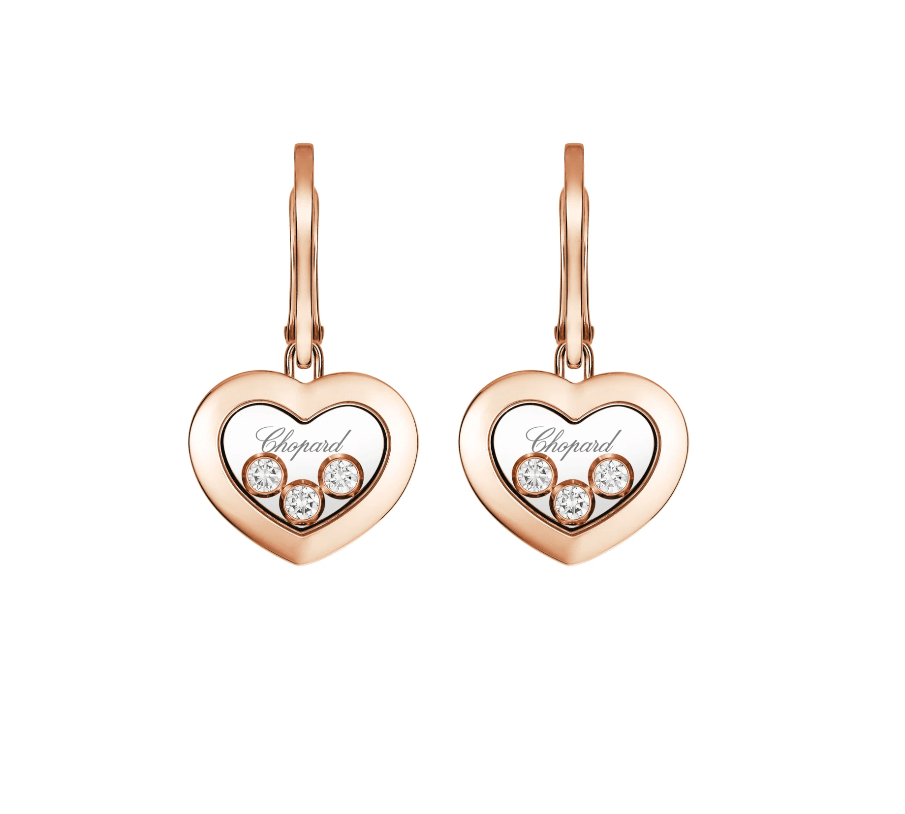 Chopard Happy Diamonds Icons Earrings 18Kt Rose Gold 83A611-5301 | LORO